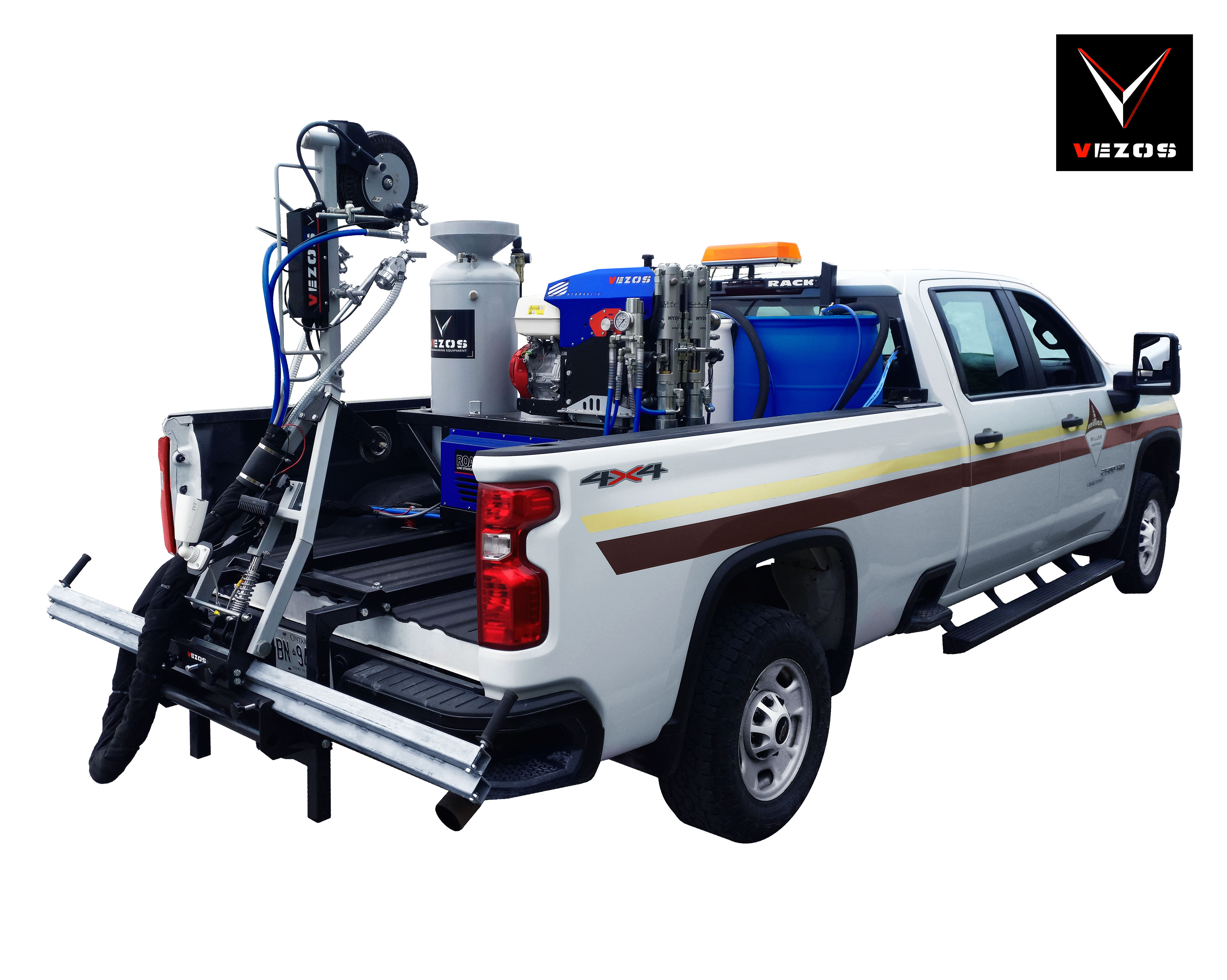 Truck Mounted Line Striping Kit ROADMASTER 2.5 - 2 Paint Pump | VEZOS